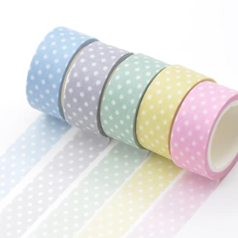 Polka Dot Washi Tape Set - Etsy UK