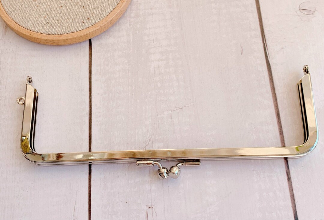 8" (20.5cm) Silver Metal Purse Frame Glue in Style 20.5cm X 6.8cm - Etsy