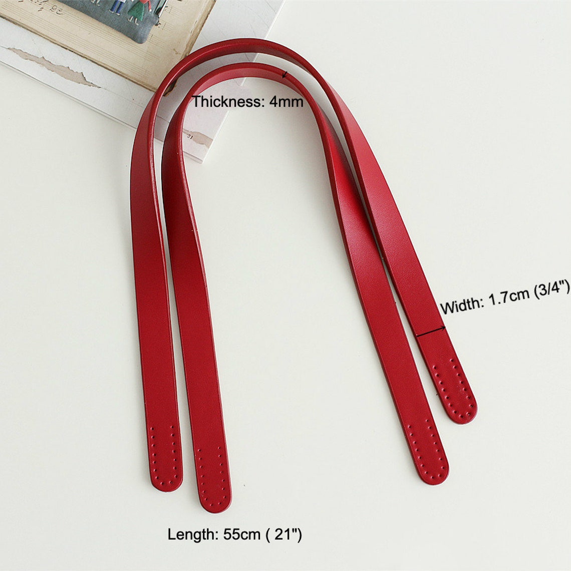 A Pair Leather Shoulder Handbag Strap 1.7cm X 55cm 3/4 | Etsy