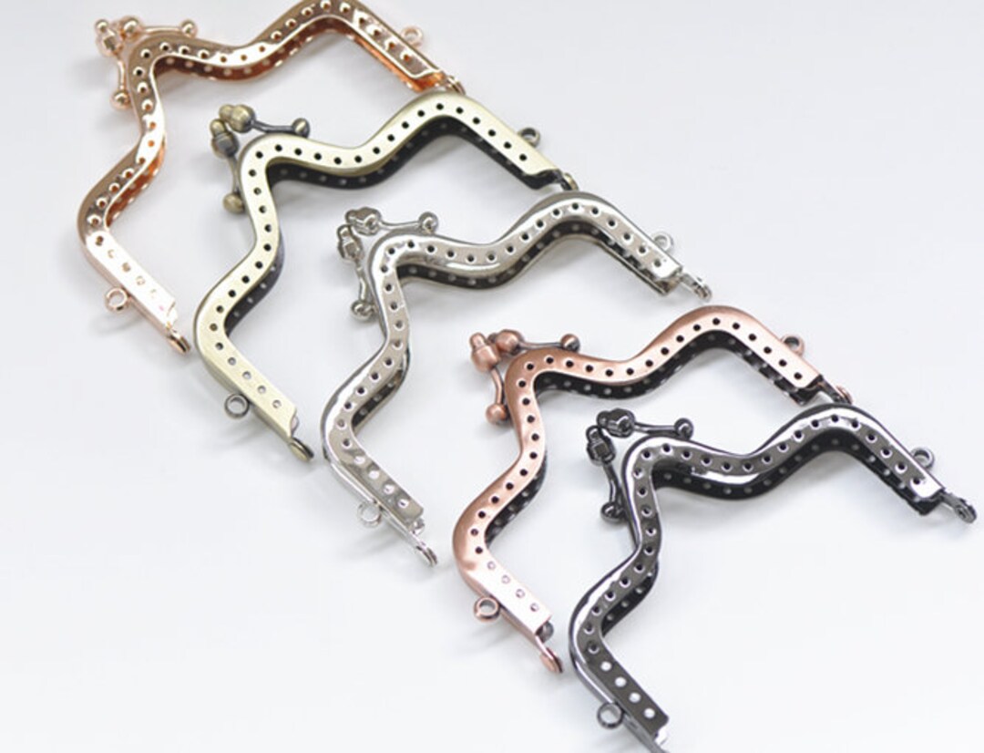Mini Bronze Metal Purse Frame Clutch Purse Frame 10cm ( 4") With Paper ...