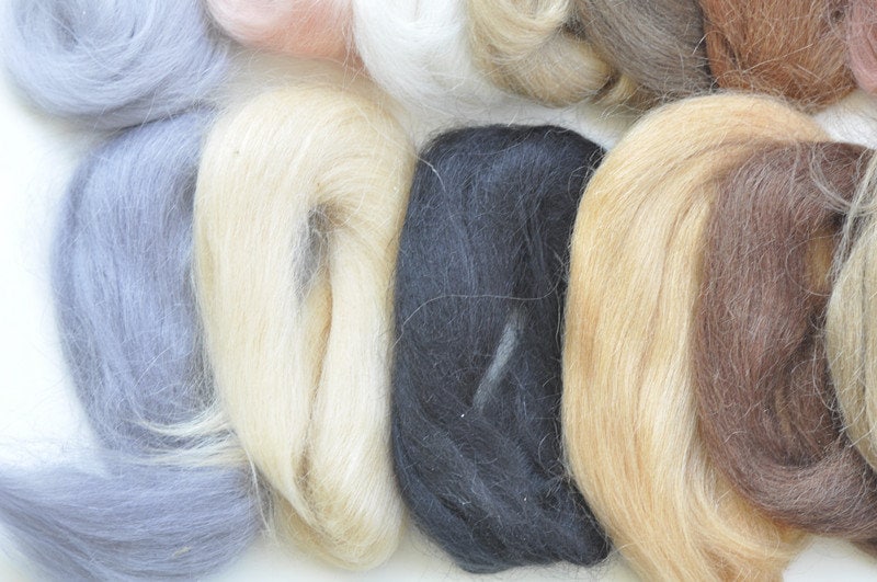Angora Goat Mohair Wool Roving Needle Felting Wool Bundle Doll - Etsy