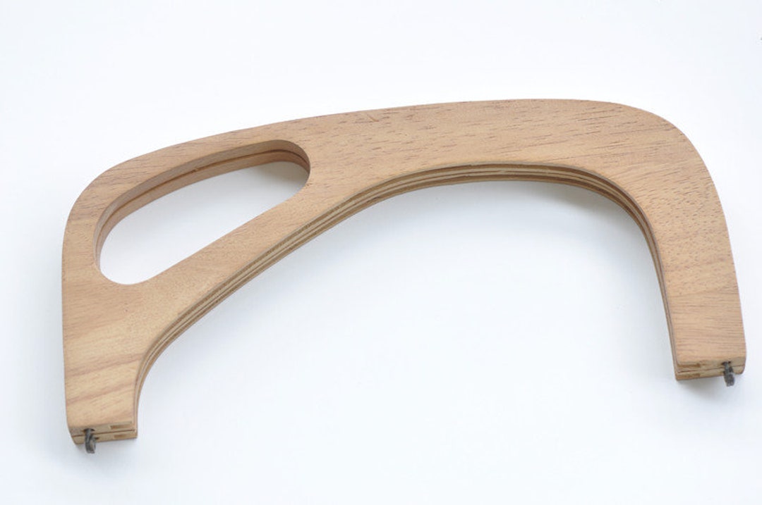 25cm ( 10") Retro Purse Frame / Large Wood Handle Purse Frame With ...