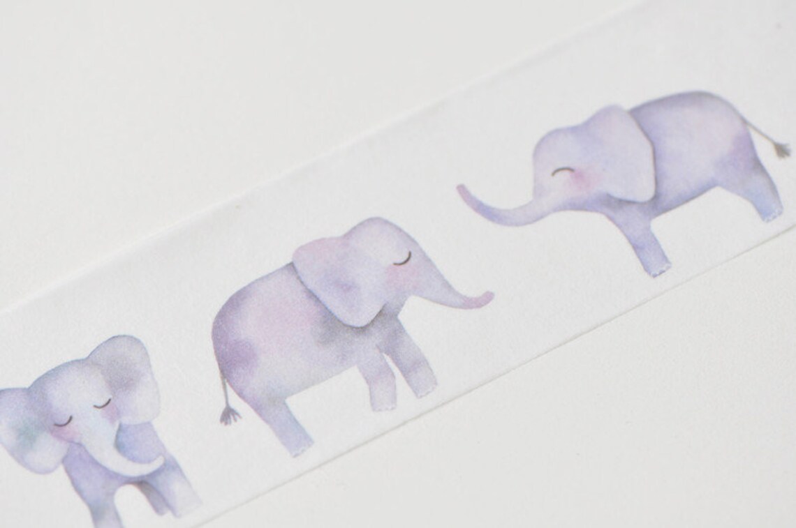 Elephant Washi Tape Elephant Scrapbooking Suppliers 35mm X 5M - Etsy