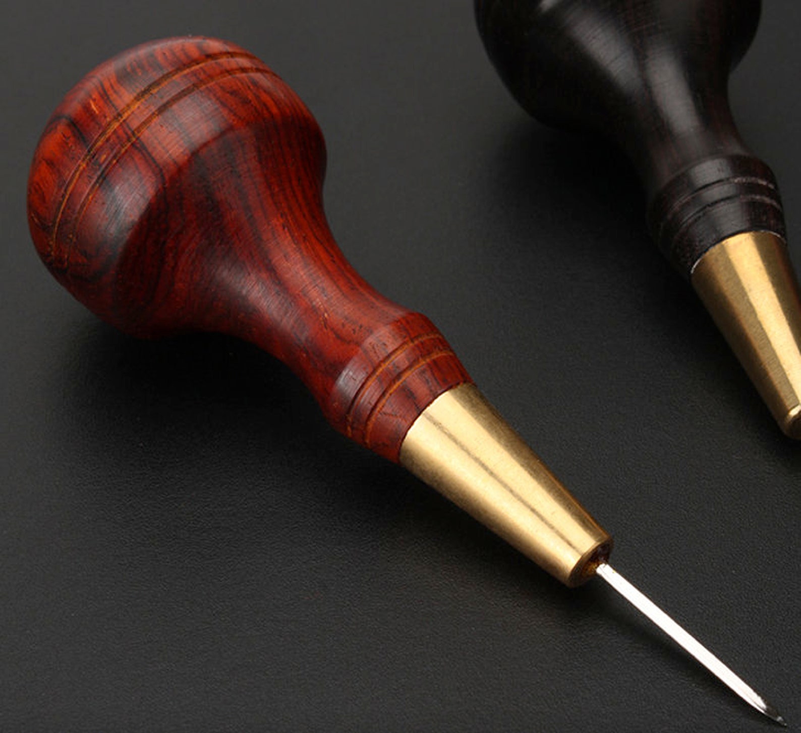 Wood Handle Awl for Leather Projects 3mm/4mm Pick Color and - Etsy