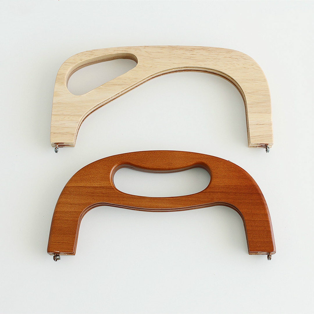 25cm ( 10") Retro Purse Frame / Large Wood Handle Purse Frame With ...