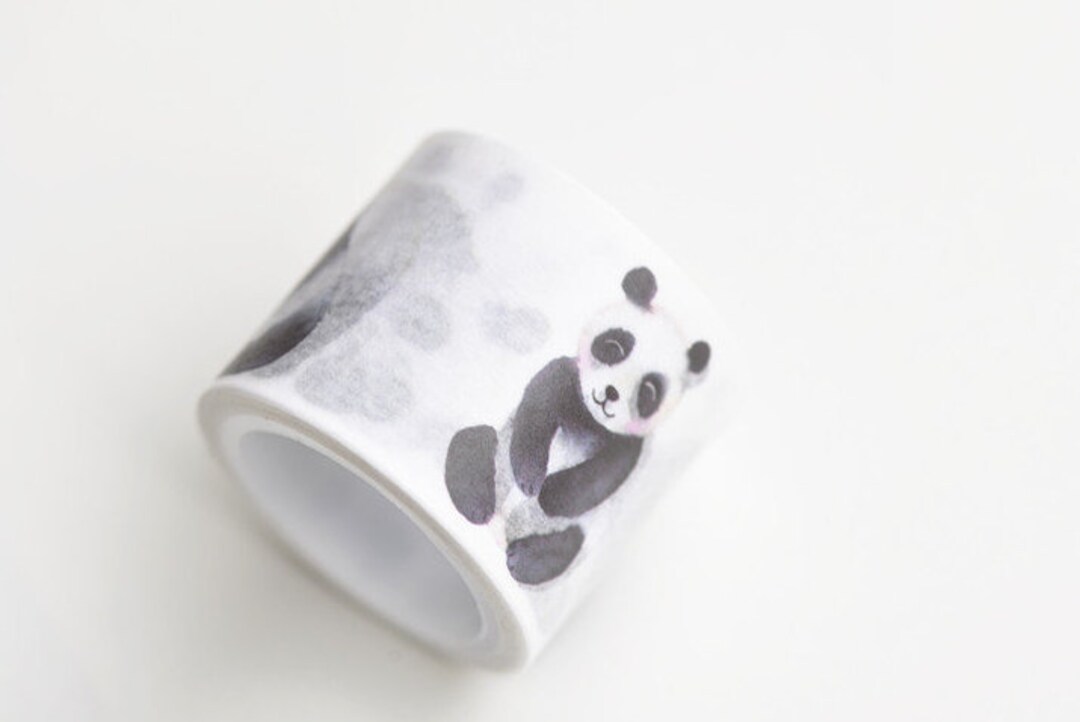 Cute Panda Bear Deco Tape Journaling Supplies Adhesive Washi Tape 30mm ...