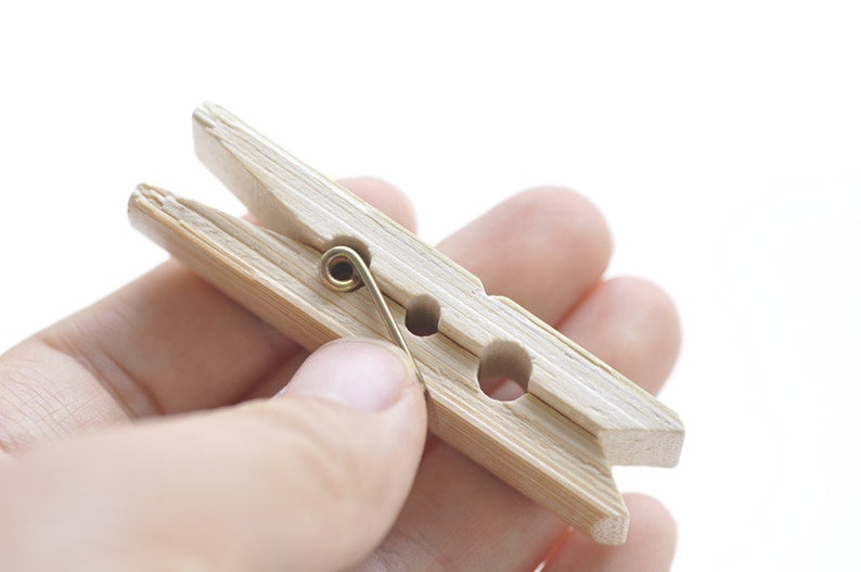 Wood Clip Clothes Pins 10pcs A Pack Paper Band Wedding | Etsy