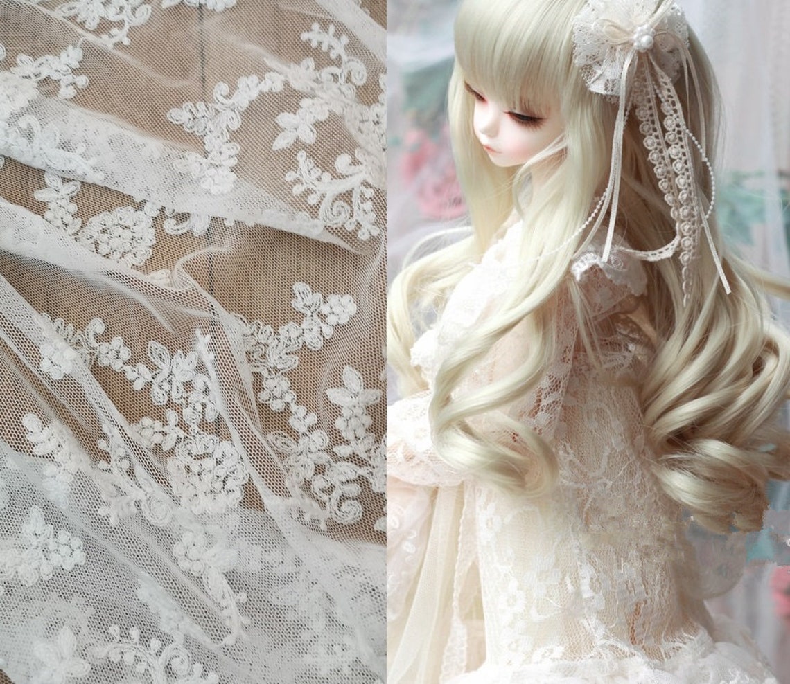 Beautiful Soft White Lace Fabric 130cm x 50cm | Etsy