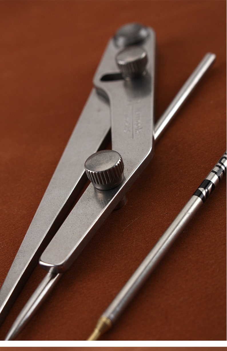 Steel Leather Compass, Spring Wing Divider/scriber 110mm - Etsy
