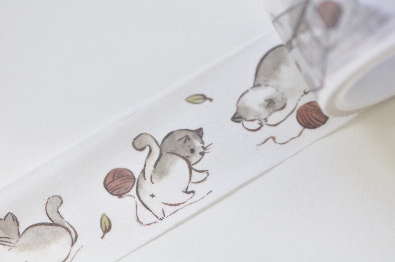 Cute Kitten/cat Washi Tape /masking Tape 25mm Wide X 5M Long - Etsy