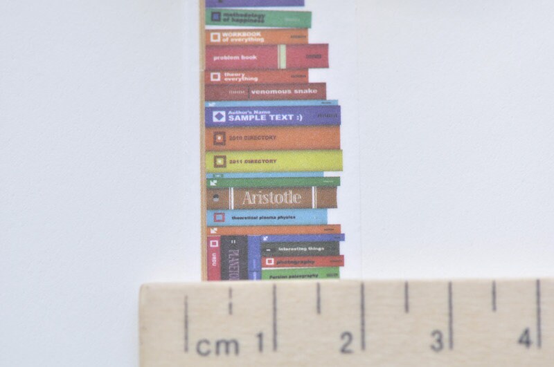 Books on Bookshelf Library Washi Tape/ Masking Tape 20mm X 5M - Etsy