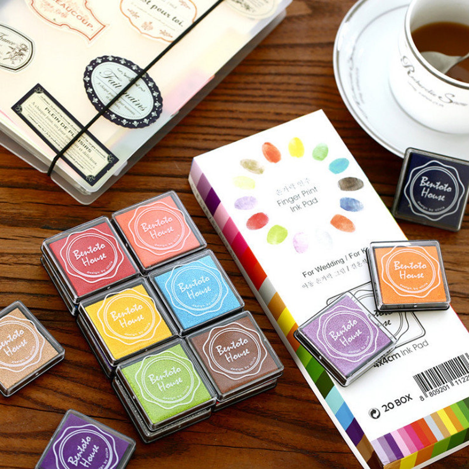 Mini Ink Pads Set of 20 Colors for Fingerprints Craft Paper - Etsy