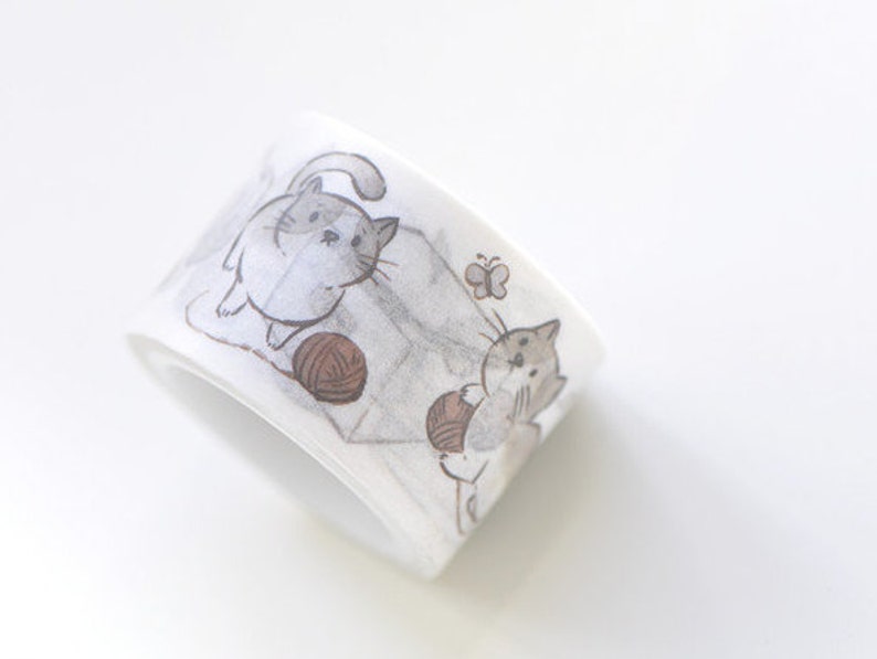 Cute Kitten/cat Washi Tape /masking Tape 25mm Wide X 5M Long - Etsy