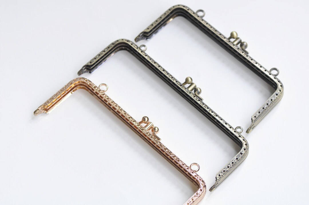 Retro Sewing Purse Frame Clutch Purse Frame Light Gold and Bronze 15cm ...