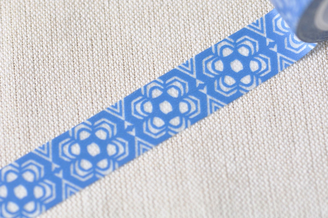 Blue Mosaic Tile Pattern Washi Tape Scrapbook Supply 15mm Wide - Etsy