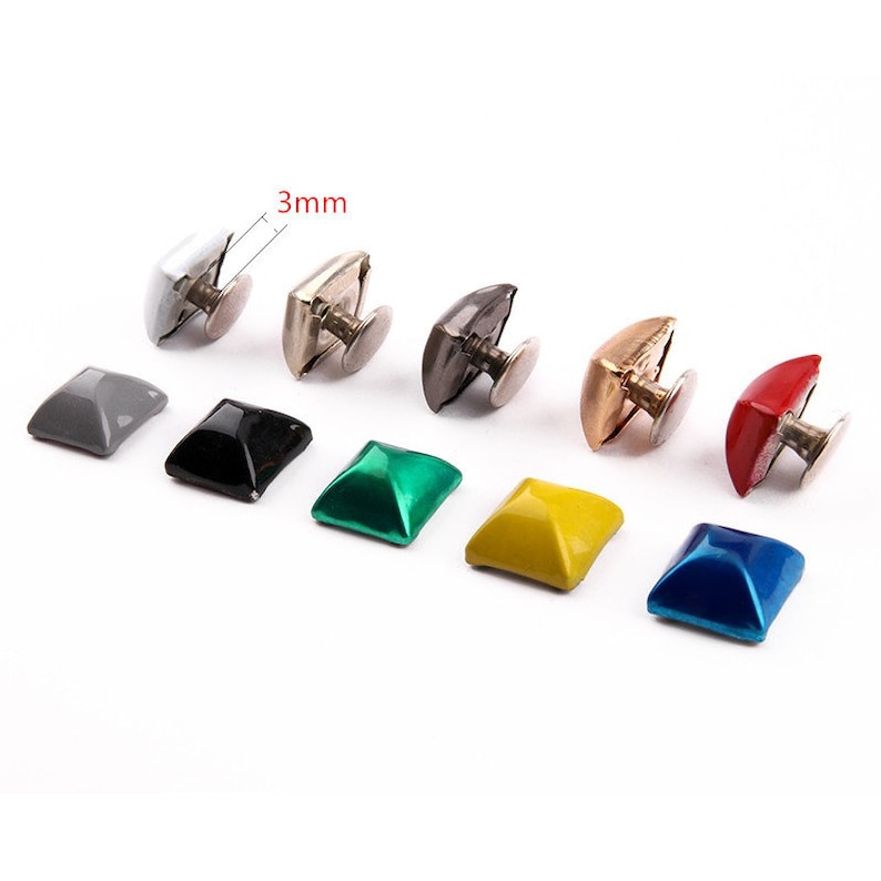 12mm Colorful Screwed Studs/ Button for Diy Purse/ Belt Stud / 4 Sets A ...