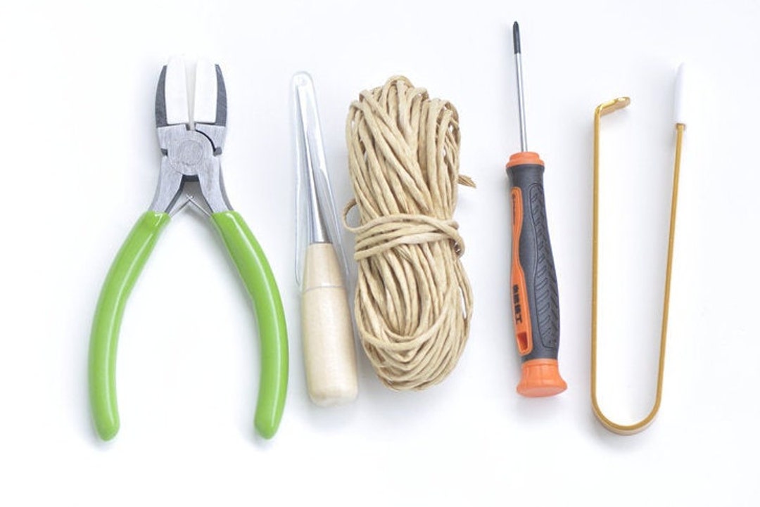 Purse Frame Bag Making Tools Set of 5 Including A Plier, Awl, Paper ...