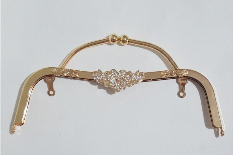 Retro Light Gold Purse Frame Large Handle Wallet Frame With - Etsy