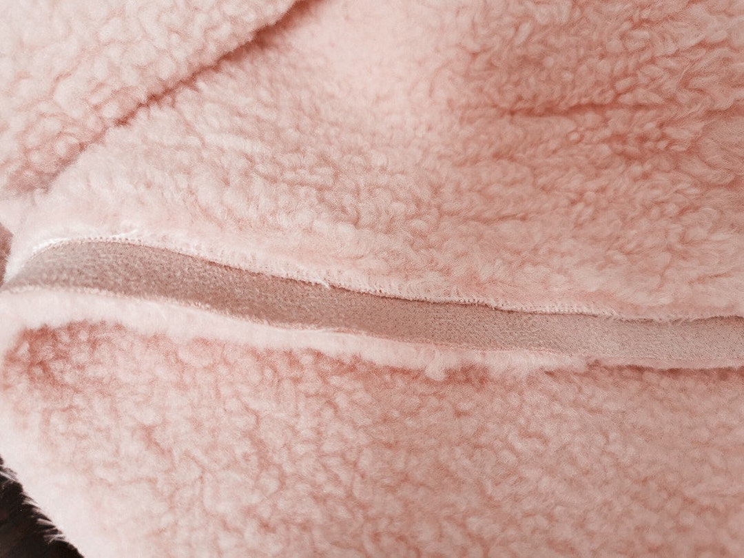 Light Pink Teddy Bears Fabric Soft Curled Fabric for Toy Stuffed Doll ...