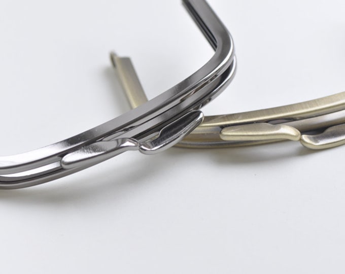 5 1/2 Inch 14cm Rectangle Bag Purse Frame Clasp Hardware With Chain ...