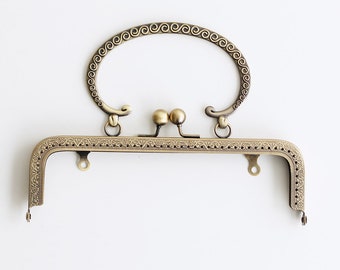 Antique Bronze Large Sewing Purse Frame With Natural Bamboo - Etsy