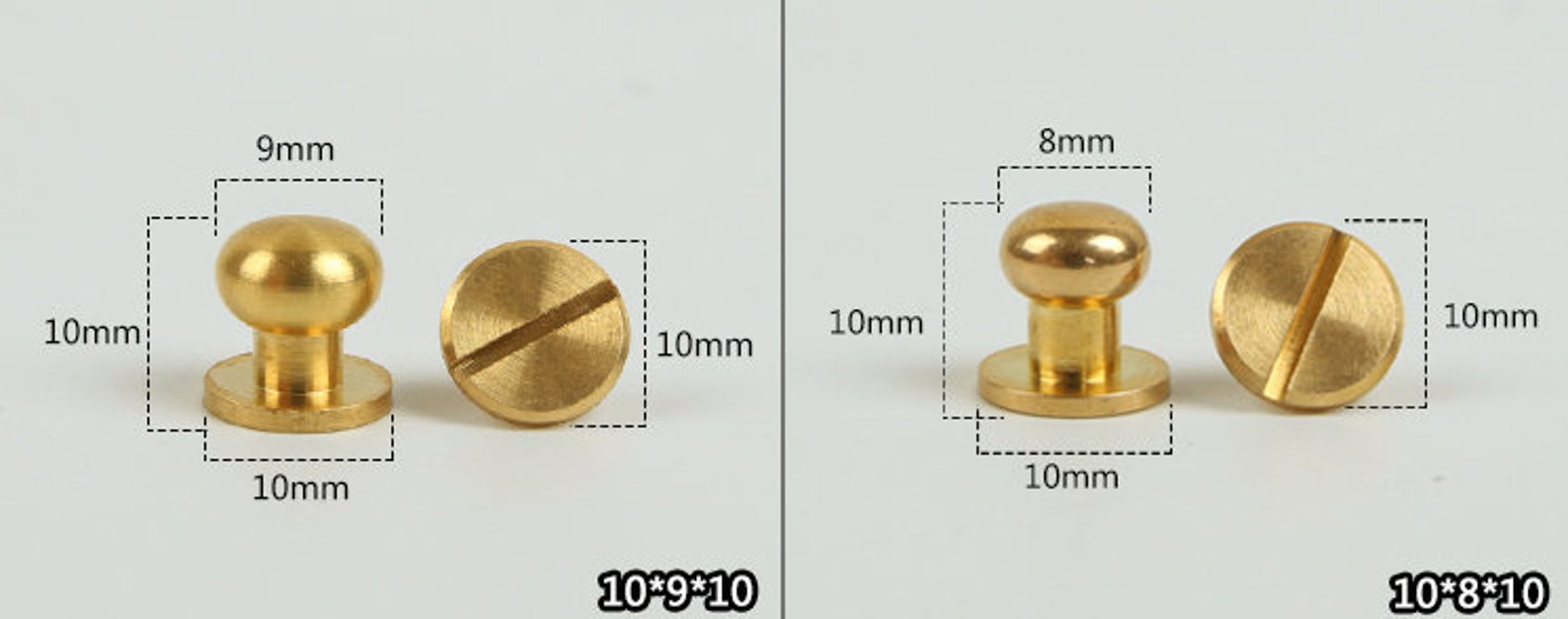 Round Head Brass Rivets and Studs for Handbags/screwed Studs/ - Etsy