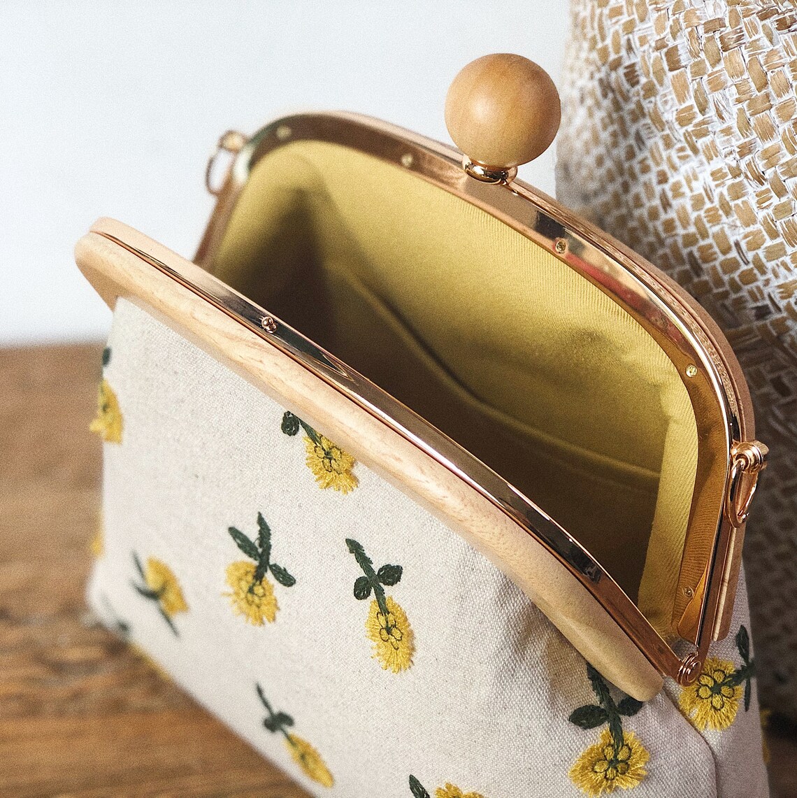 DIY Kit Wood Handle Purse Frame Bag With Screws 22.5cm X 8cm - Etsy