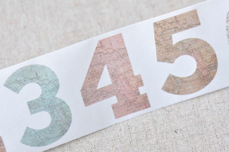 Retro Wide Numbers Alphabet Letters Washi Tape With Release - Etsy