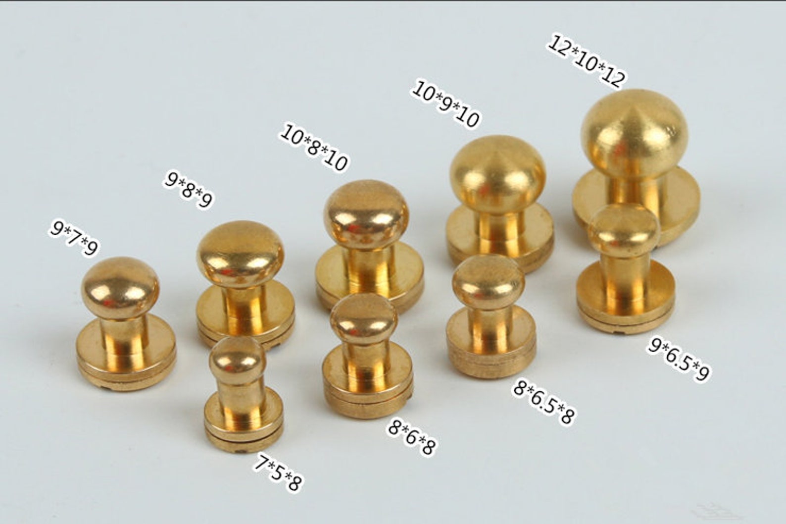 Round Head Brass Rivets and Studs for Handbags/Screwed Studs/ | Etsy
