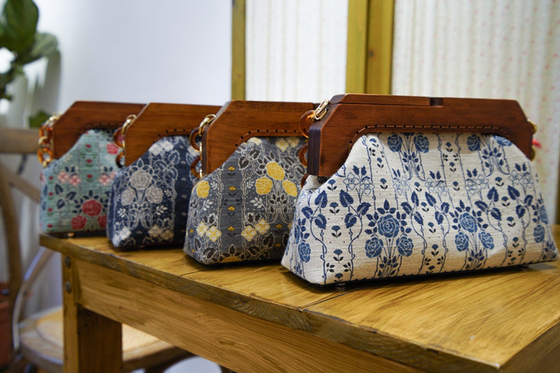 25cm Retro Purse Frame Wood Handle Purse Frame With Screws | Etsy