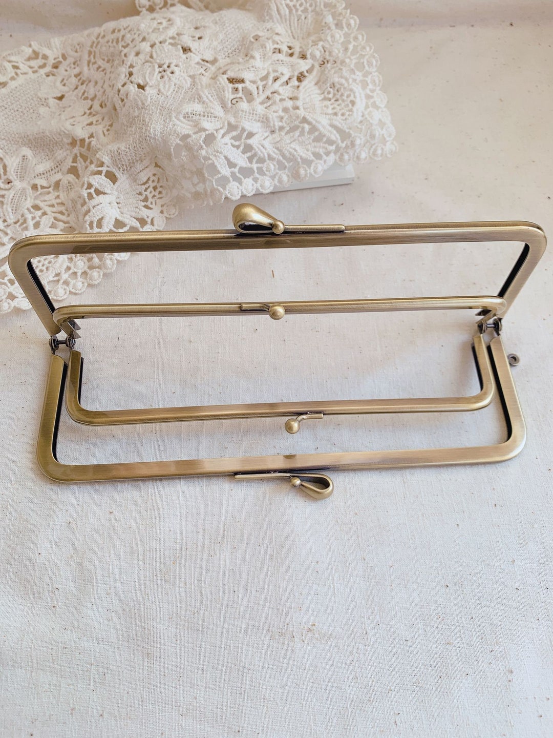 Bronze Double Purse Frame Glue in Handbag Hanger 21.5cm X 6.5cm B142 - Etsy