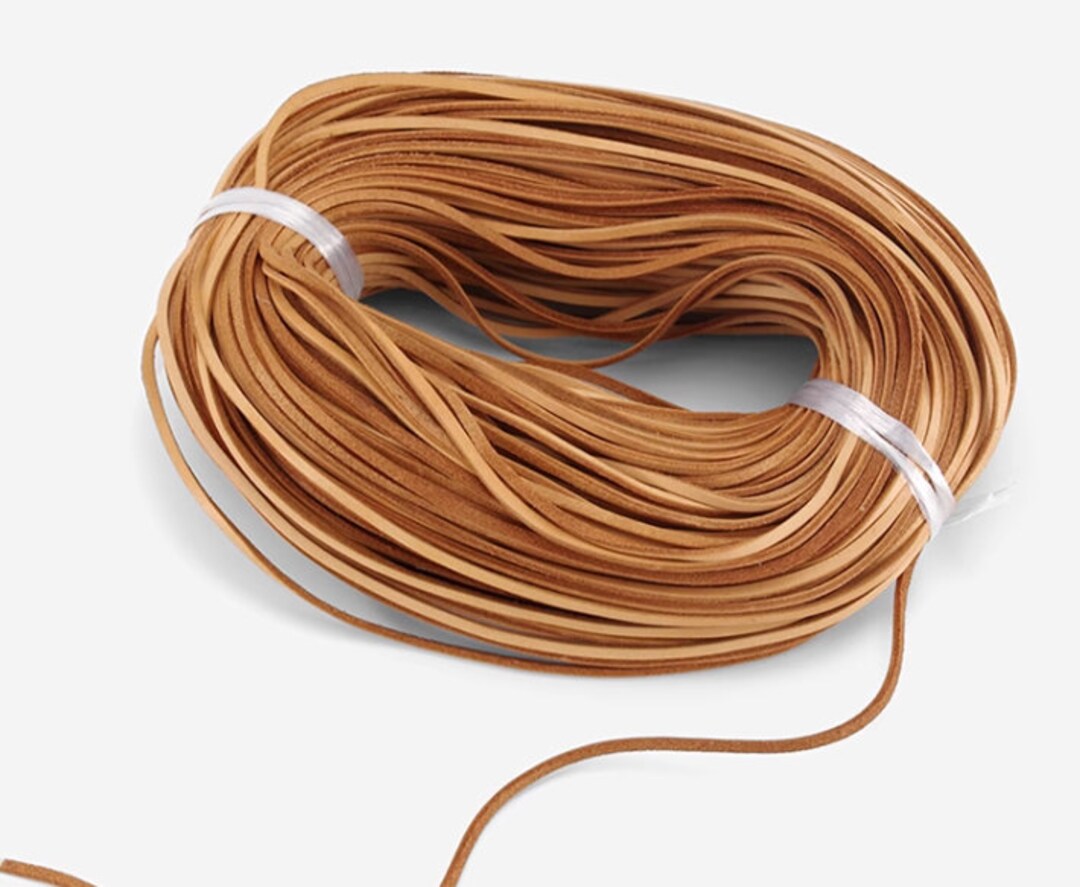 Brown Flat Cowhide Leather Strap 10 Meters Width 2mm/3mm/4mm/5mm/6mm ...