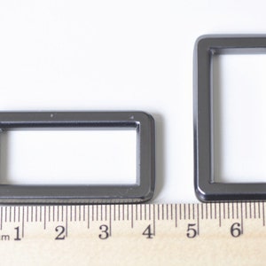 2 Pieces Rectangle Rings for Bags Fingdings /matte Gunmetal/inner Size ...