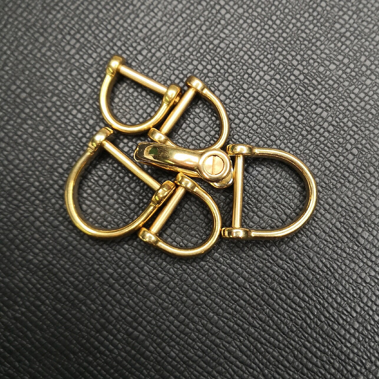 5pcs Brass Shackle Clasp D Rings Screws Inner Width 12mm/18mm | Etsy