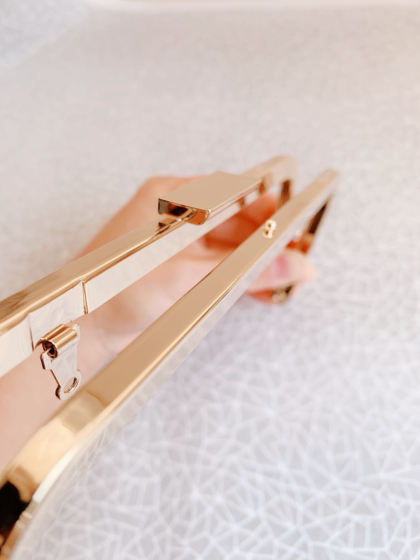 18 X 7.5cm ( 7" X 3" ) Light Gold Purse Frame Handle Purse Frame - Etsy