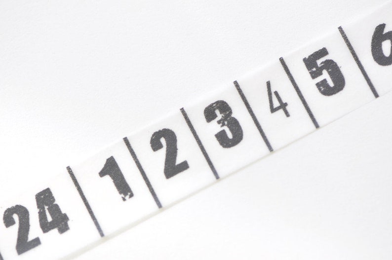 Numbers 1 to 24 Deco Washi Tape 15mm X 10M Roll No.12836 | Etsy