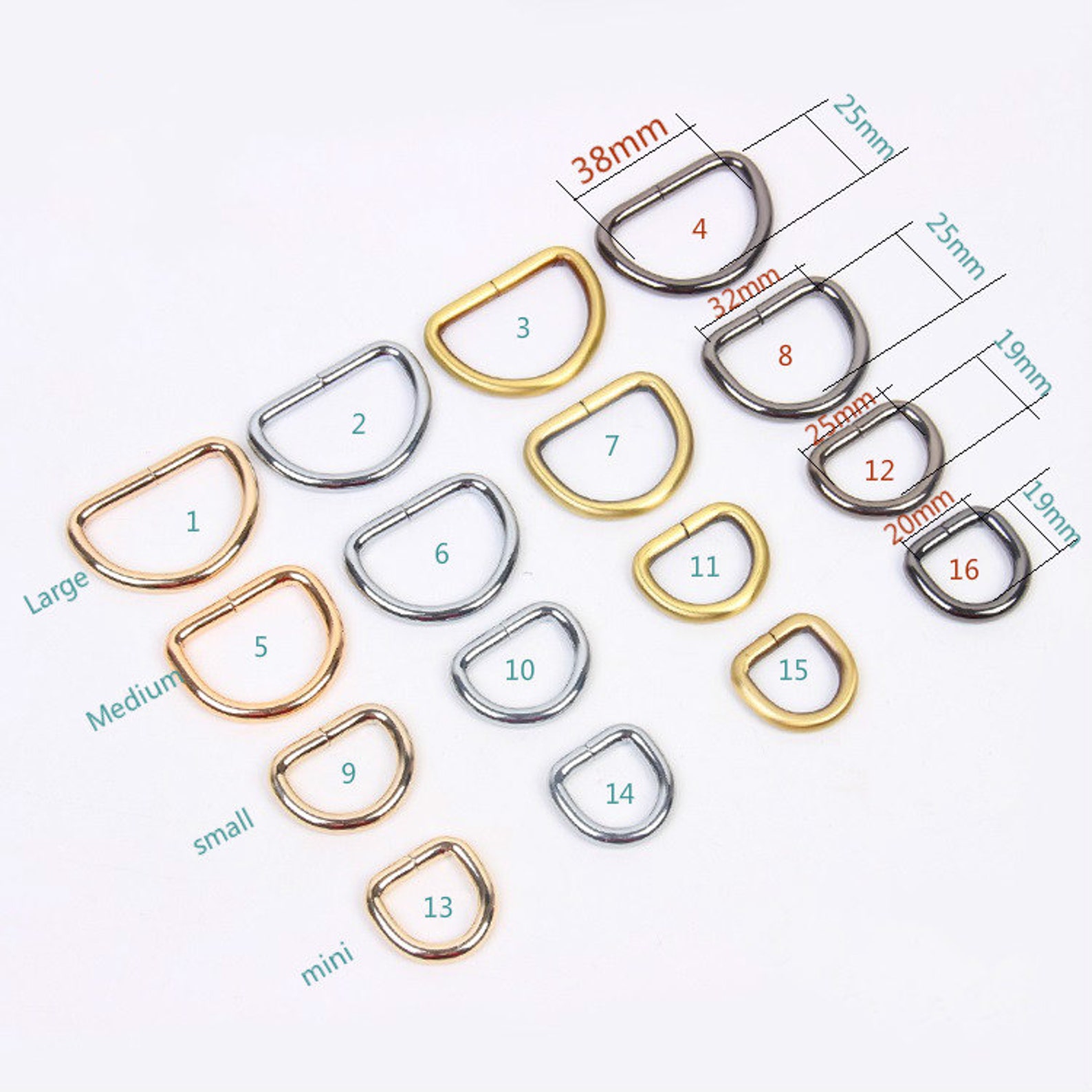 1 Piece D Rings Leather Hardware Handbag Maker Essential Inner - Etsy