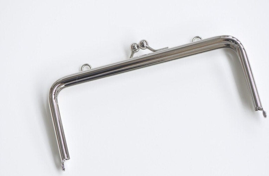 18.5cm Silver Tube Purse Frame Clutch Bag Purse Frame Glue-in Style 18 ...