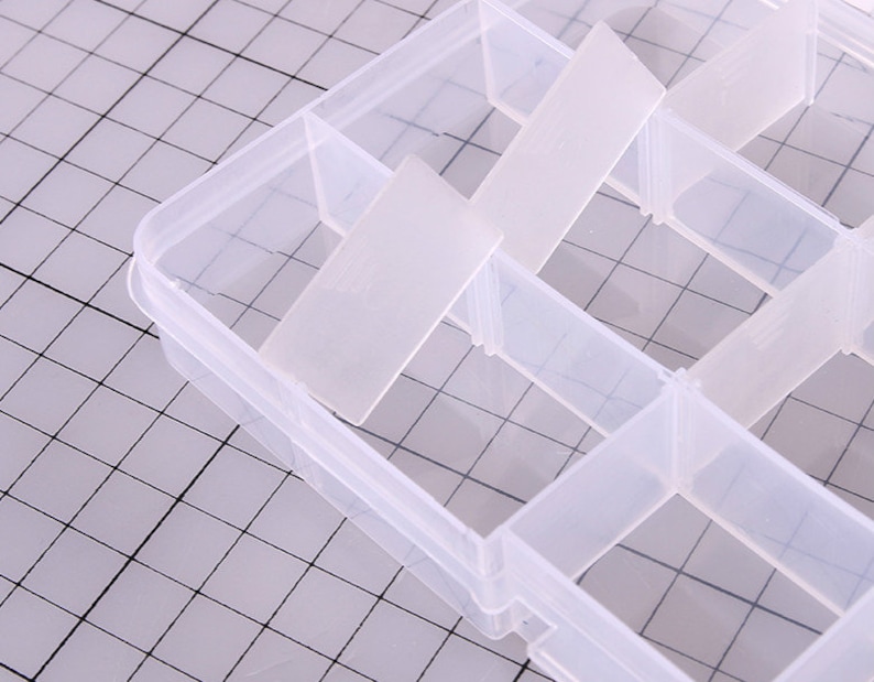 Small Container Plastic Box Adjustable Accessory Organizer - Etsy