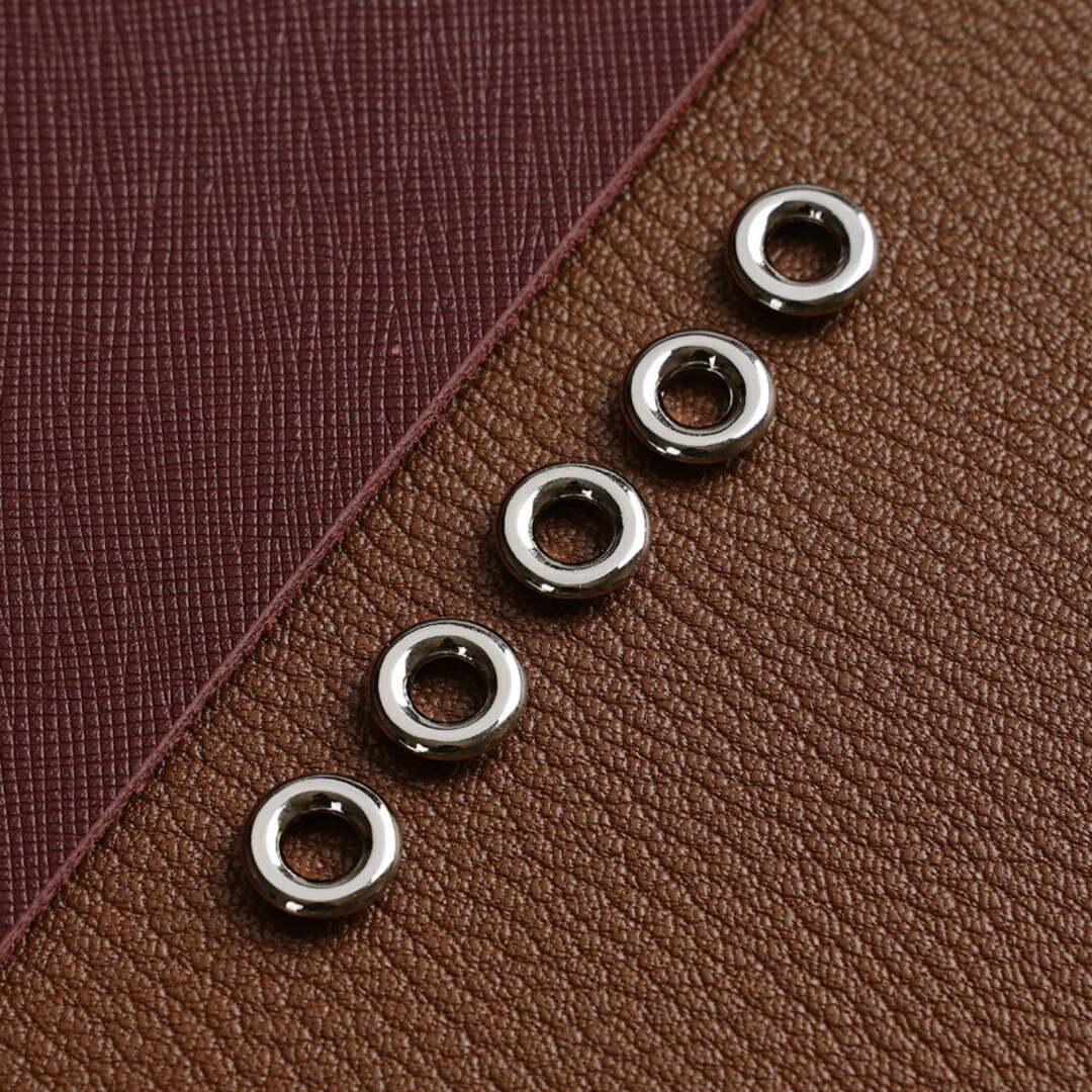 5mm Eyelet With Washer Leather Silver Color Grommet 5pcs A Pack - Etsy