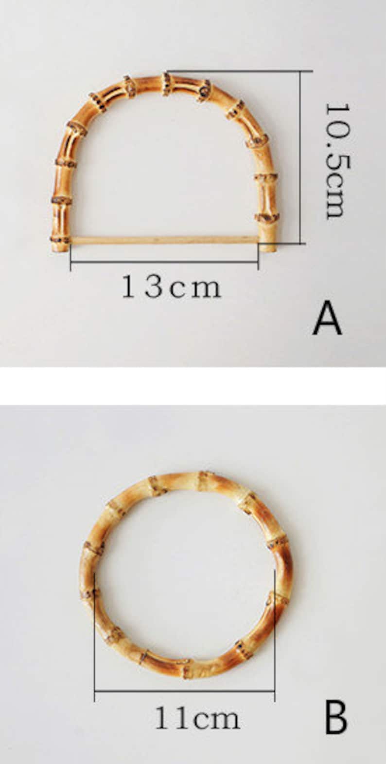 A Pair of Bamboo / Ratton Handle Handcraft Material for - Etsy