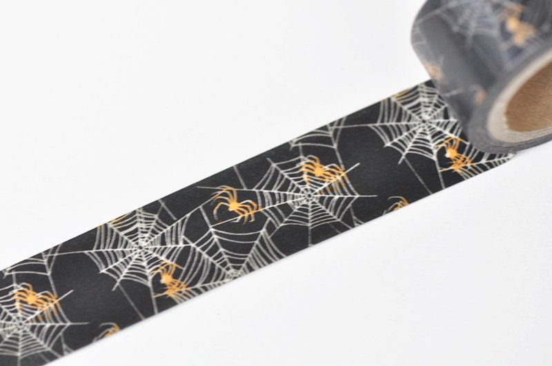Spider Web Washi Tape/ Halloween Masking Tape 20mm Wide X 5M - Etsy