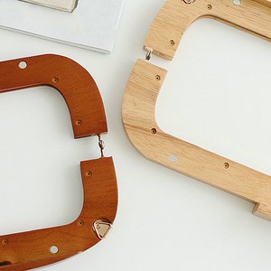 25cm 10 Retro Purse Frame / Large Wood Handle Purse Frame With Screws ...