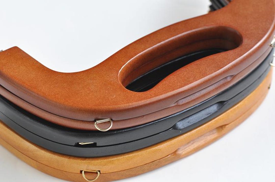 25cm ( 10") Retro Purse Frame Large Wood Handle Purse Frame With Screws ...