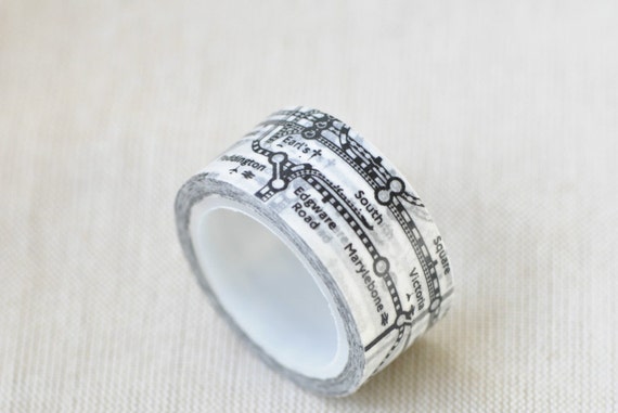 Map Washi Tape Train Subway Masking Tape 20mm X 5M No.12093 | Etsy