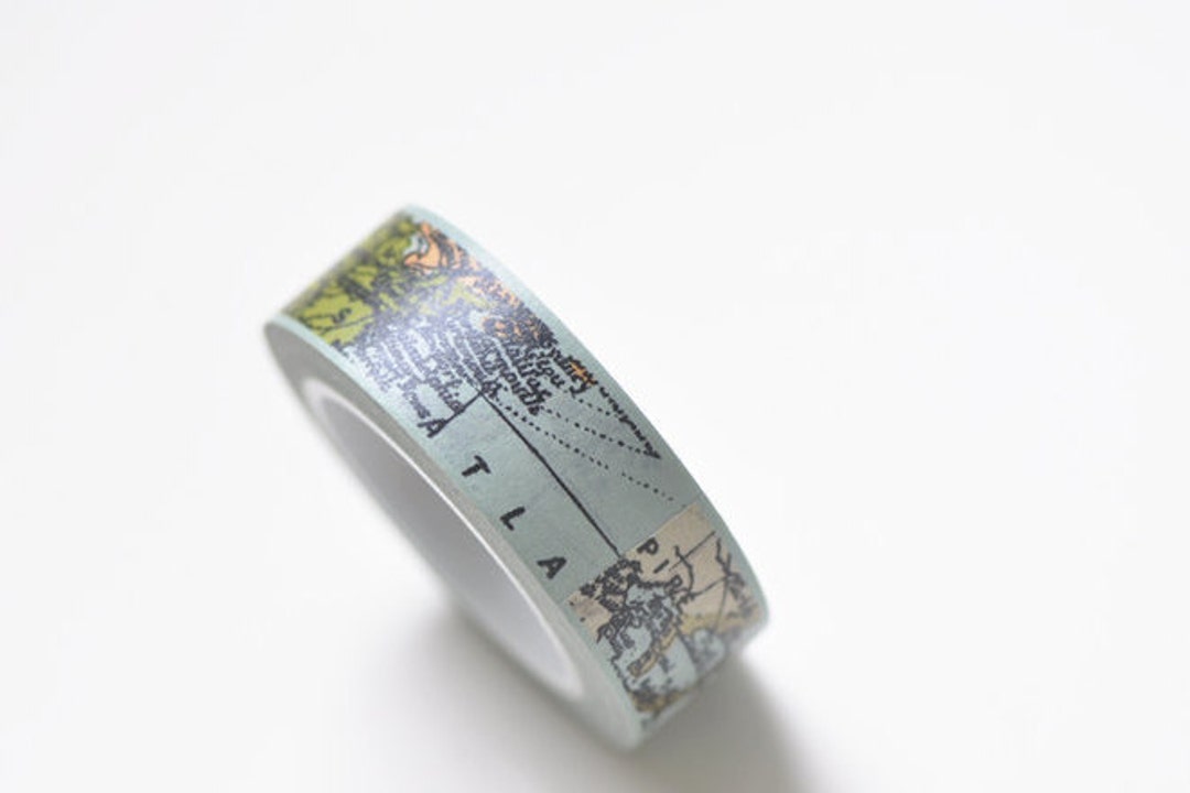 World Map Washi Tape Nautical Map 15mm Wide X 10 Meters No.11055 - Etsy