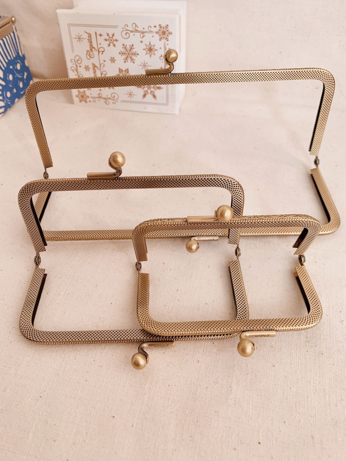 Retro Purse Frame Clutch Bag Making Bronze Bag Frame Glue-in Style ...