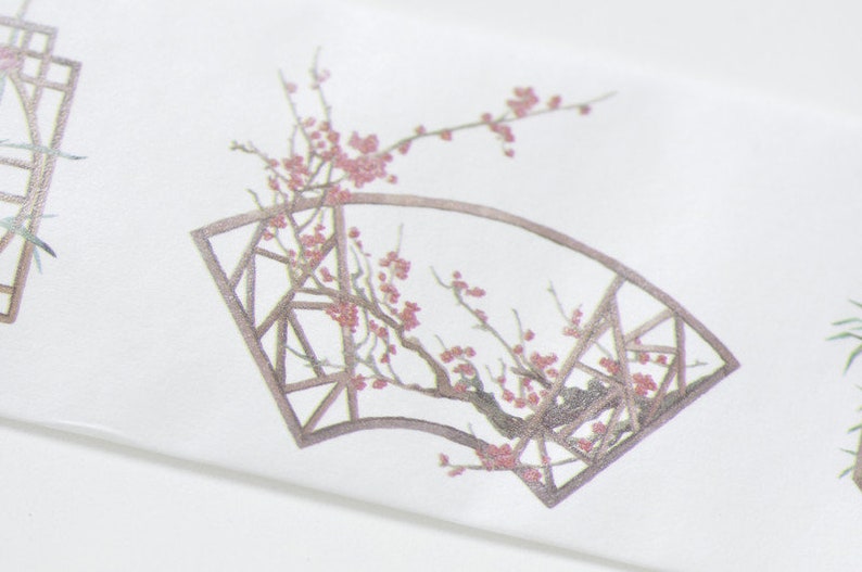 Asian Culture Vintage Window Washi Tape/ Wide Japanese Masking - Etsy