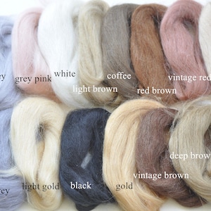 Angora Goat Mohair Wool Roving Needle Felting Wool Bundle Doll Hair 5 ...