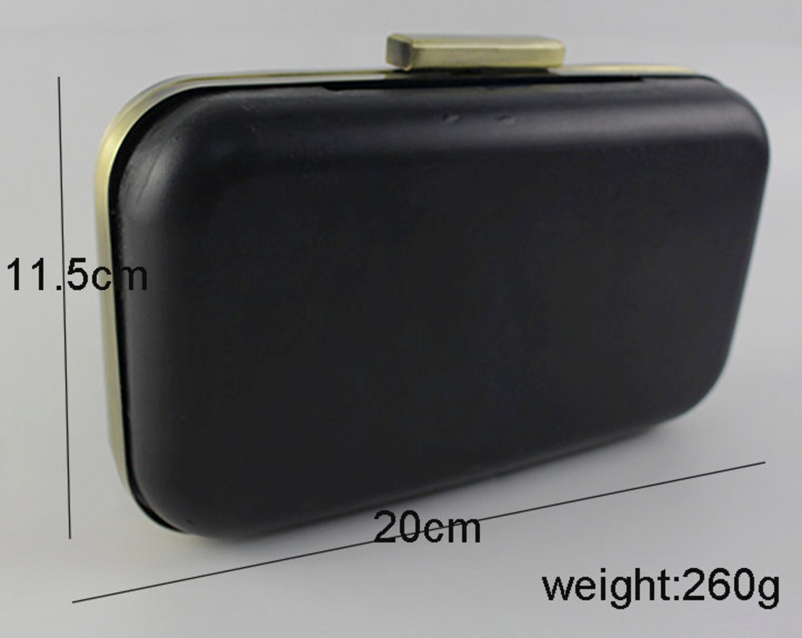 20cm X 11.5cm Box Purse Frame Clutch Bag Glue-in Style Bronze Metal ...